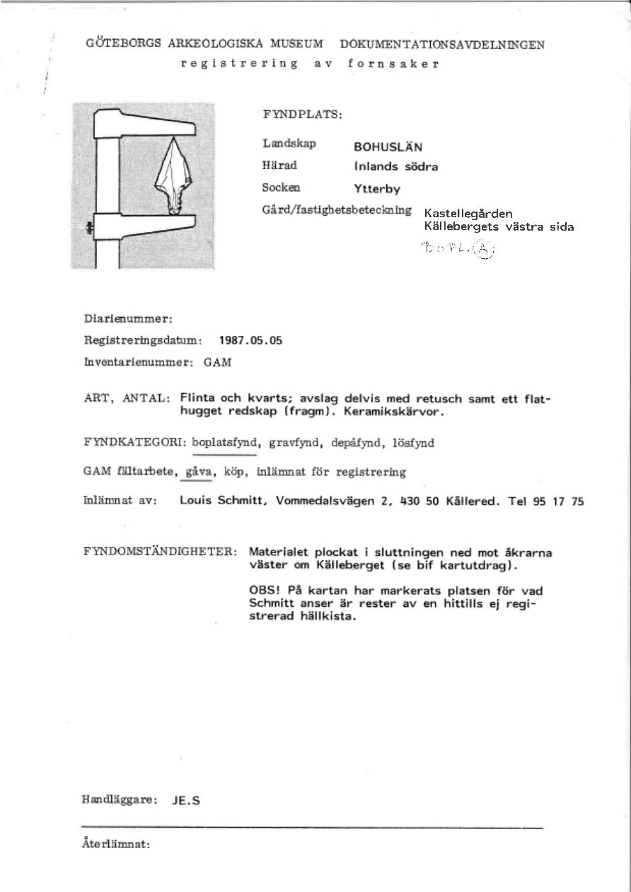 Kringla - arkeologisk rapport, fornregistreringsblankett, arkivalier ...